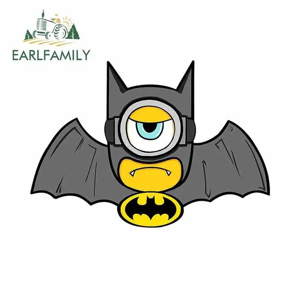 EARLFAMILY DC Minions Batman наклейка крут мультфильм персонажи 13cm ...