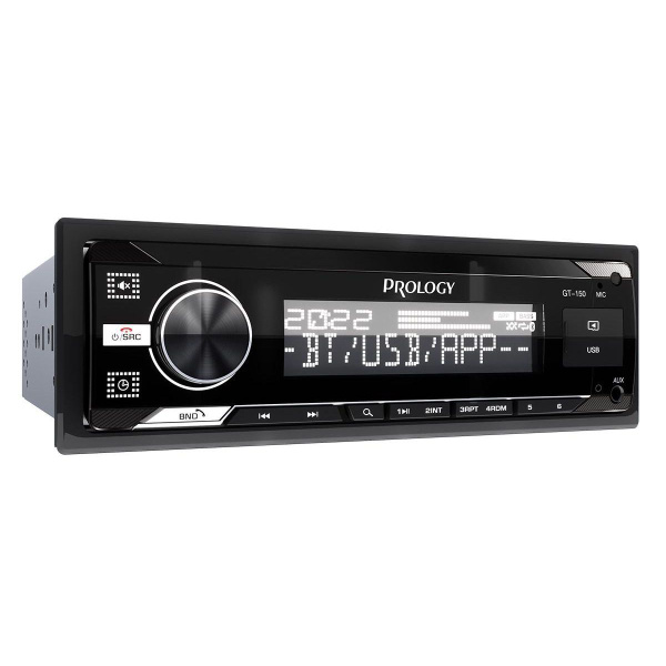 Автомагнитола PROLOGY GT-150 FM/SD/USB/BT-ресивер / Магнитола с блютуз, 2 пары RCA выходов ...