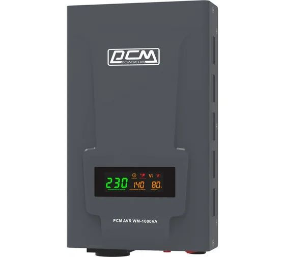 Стабилизатор напряжения Powercom WM-1000VA 800Вт 1000ВА графитовый ...
