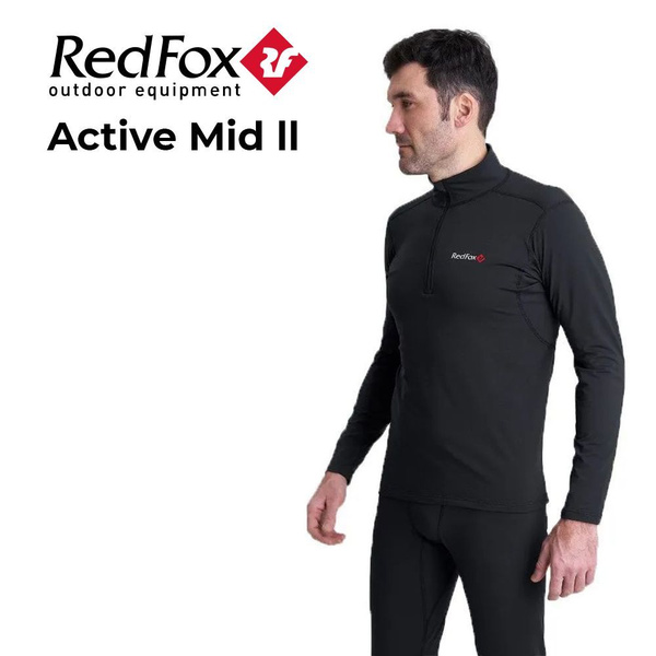 Термокофта Мужской RedFox, размер 58, 60 Зима Полиэстер, Эластан черный Повседневный купить c ...