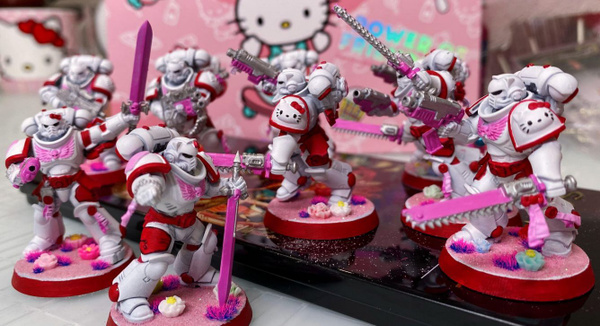 Warhammer 40000 Сборная модель Hello kitty marines (апгрейды,не отряд ...