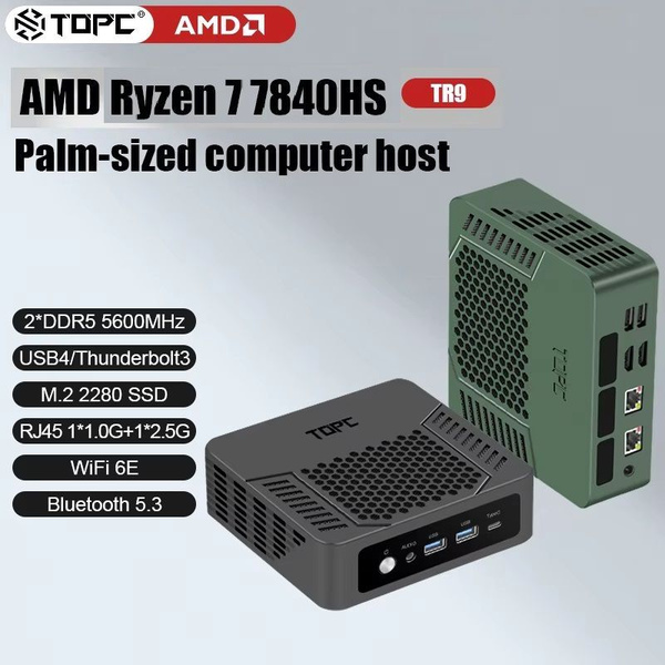 TOPC Мини-ПК TR8 (AMD Ryzen 7 7840HS, RAM 16 ГБ, SSD 1000 ГБ, AMD ...