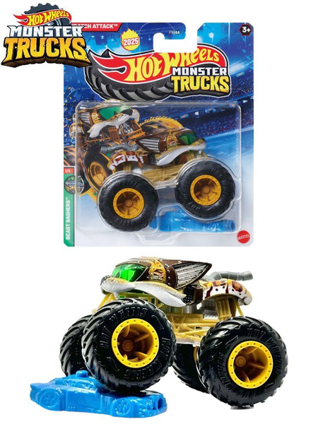 Машинка Mattel Hot Wheels Monster Trucks (Монстр трак)2025 FYJ44-Scratch Attack купить на OZON ...