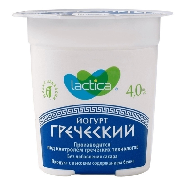 Йогурт Греческий, натуральный 4% 120 г, Lactica купить на OZON по ...