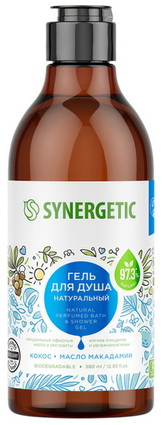 Гель Synergetic для душа, натуральный, биоразлагаемый, кокос и масло макадамии, 380 мл купить на ...