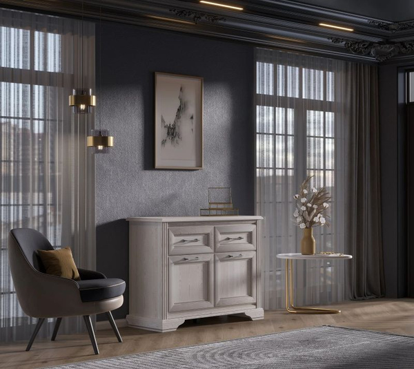 Комод BRW Styl-ТумбКом-KOM2D2S/80, 104.5x41x80.5 см, 2 ящ. купить c доставкой на OZON по низкой ...