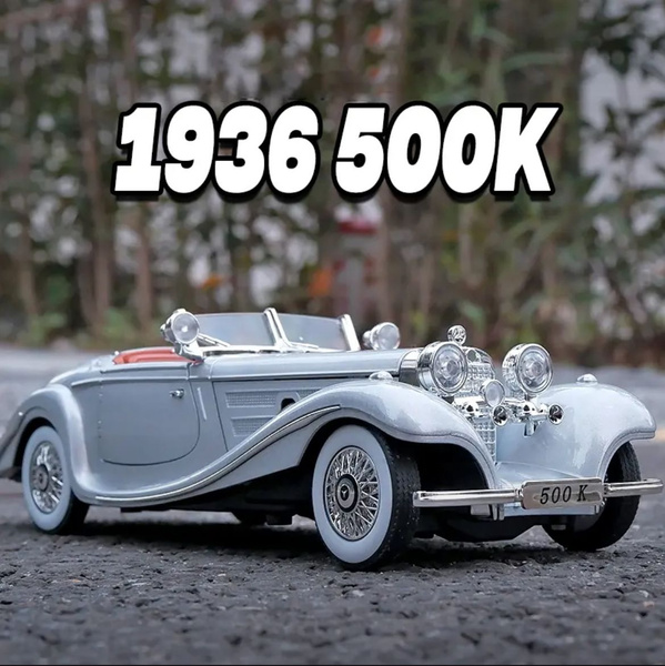 Коллекционная масштабная ретро модель Mercedes-Benz 500 K Spezial Roadster 1936 1:24 (металл ...