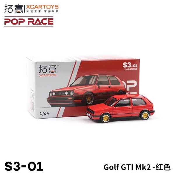 Машинка POP Race 1/64 S3-01 Volkswagen Golf GTI MK2 Red Die-cast Alloy ...