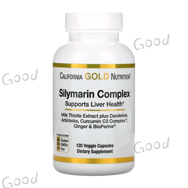California Gold Nutrition Silymarin Complex, комплекс с силимарином ...