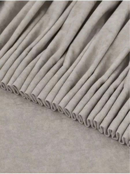 Комплект штор BonDec Шторы канвас блекаут , 330х200см, серо-бежевый ...