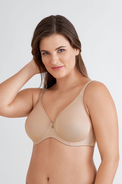 Бюстгальтер Женский Felina классическая чашка, размер 85B бежевый Текстиль, Трикотаж ...