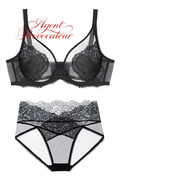 Бюстгальтер Женский Agent Provocateur бралетт, размер 85B черный Хлопок Офисный/школьный Завязки ...