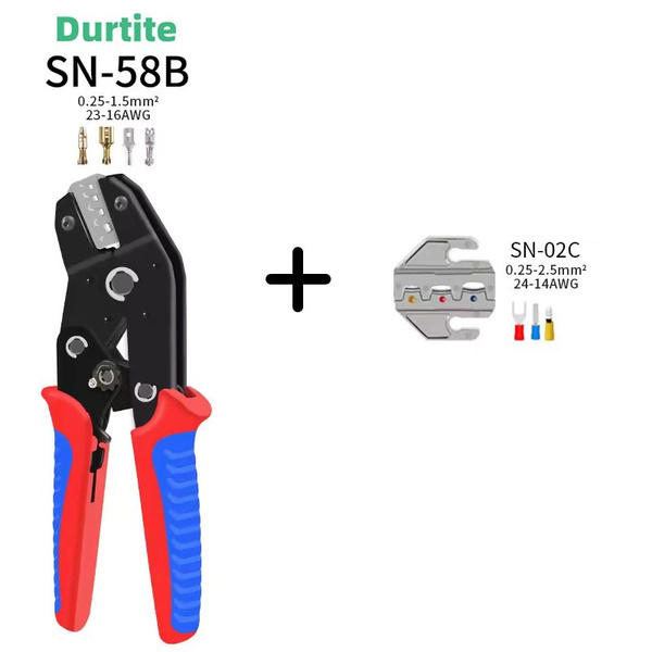 Обжимные клещи SN-58B и набор сменных матриц купить на OZON по низкой цене (1859063683)