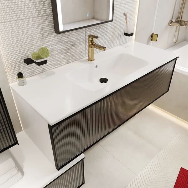 Мебельная раковина STWORKI Левангер 120 фарфоровая, белая, прямоугольная купить на OZON по ...