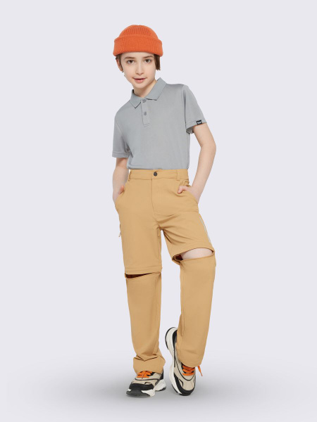 Брюки Мальчики, Девочки OLDOS трансформер бежевый Нейлон, Спандекс Повседневный, размер 122 ...