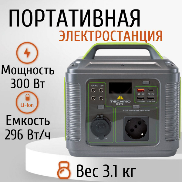Портативная зарядная станция (Power Bank) Techno Travel Электростанция ...