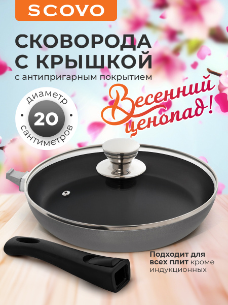 Сковорода Scovo Easy Cook Сковороды, 20 см купить c доставкой на OZON по низкой цене (1784778725)