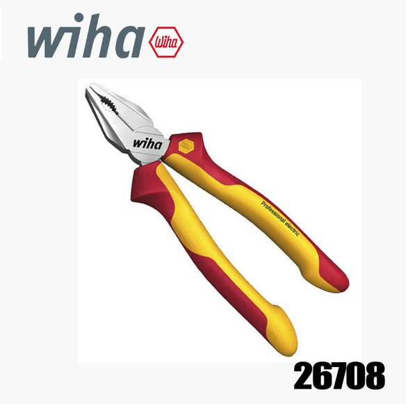 WIHA 26708 Хромированные комбинированные плоскогубцы, 1000 В, кусачки ...