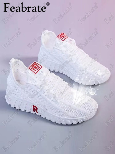 Кроссовки Женский Feabrate Пластизоль, размер 39 R (средняя) На любой сезон Шнурки Россия купить ...