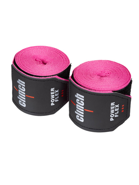 Бинты боксерские Clinch Boxing Hand Wrap Power Flex розовые (длина 3.5 ...