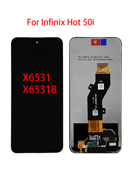Дисплей на Infinix Hot 50i X6531, X6531B в сборе с тачскрином Черны ...