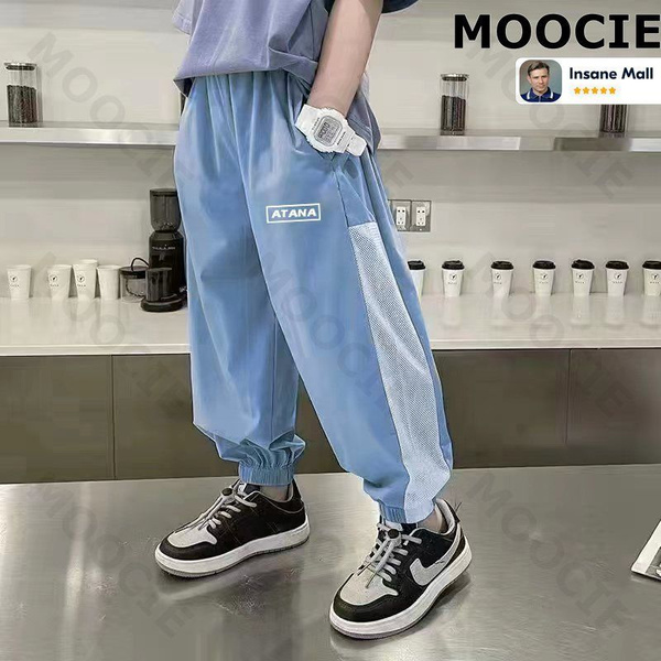 Брюки Мальчики MOOCIE синий, размер 160 Лето Китай купить c доставкой на OZON по низкой цене ...