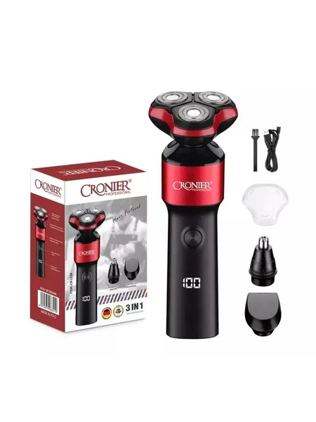 CRONIER Электробритва CR-1234, красный купить на OZON по низкой цене (1967599287)