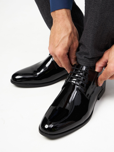 Туфли Мужской Valensio Varda Кожа натуральная лакированная, размер 42 Стандартный низкий (до 4 ...