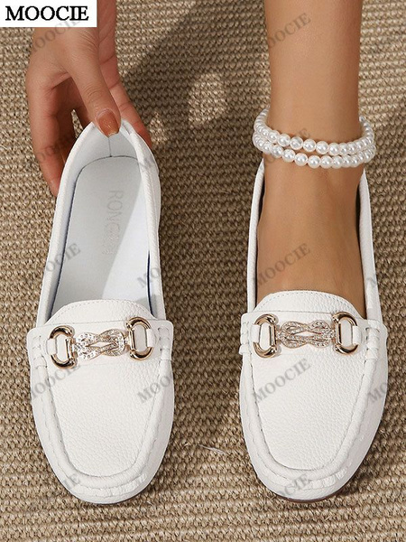 Мокасины Женский MOOCIE белый, размер 41 Лето купить c доставкой на OZON по низкой цене (1973071149)