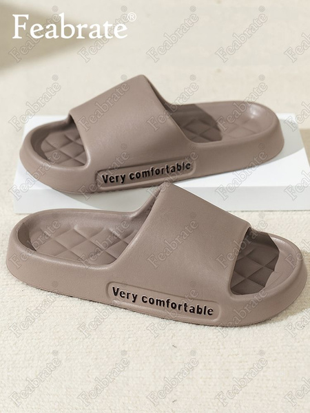 Шлепанцы Мужской Feabrate, размер 39 EVA Круглый нос, Толстая подошва R (средняя) Без застёжки ...