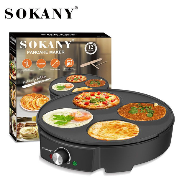 Блинница SOKANY, модель 1003, на 4 отверстия, 1200 Вт, для ...