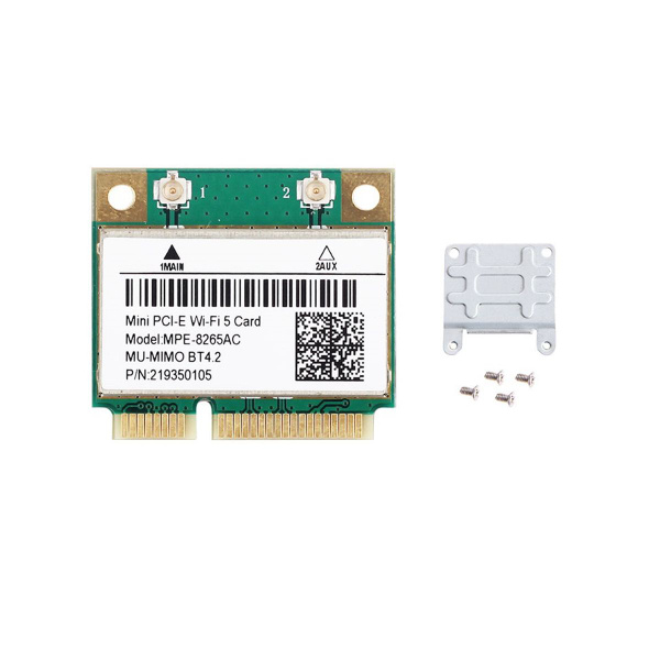 MPE-8265AC Беспроводная полуминиатюрная карта PCI-E Wifi Wifi 5 Dual ...