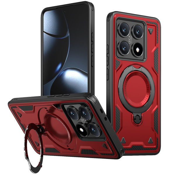 Чехол Magneto Case с кольцом для Xiaomi 14T (красный) купить на OZON по ...