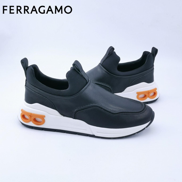 Топсайдеры Мужской Ferragamo темно-синий, размер 38 Италия Без застёжки Бахрома 1 Толстый каблук ...