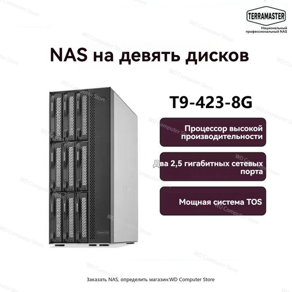 Охранное оборудование для дома и дачи NAS TERRAMASTER T9 - 423 9 - битный Моноблок ...