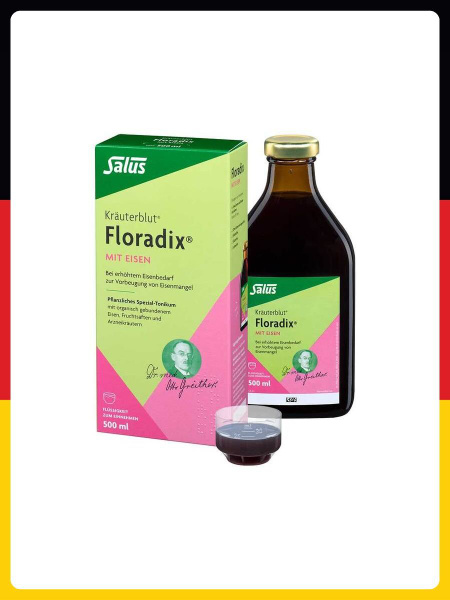 Пищевая добавка Floradix with iron oral solution, 500 ml oral solution ...