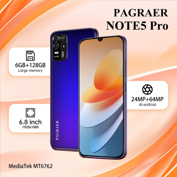 Смартфон PAGRAER Note5 Pro 128 ГБ 6 ГБ Синий 2 SIM купить c доставкой на OZON по низкой цене ...