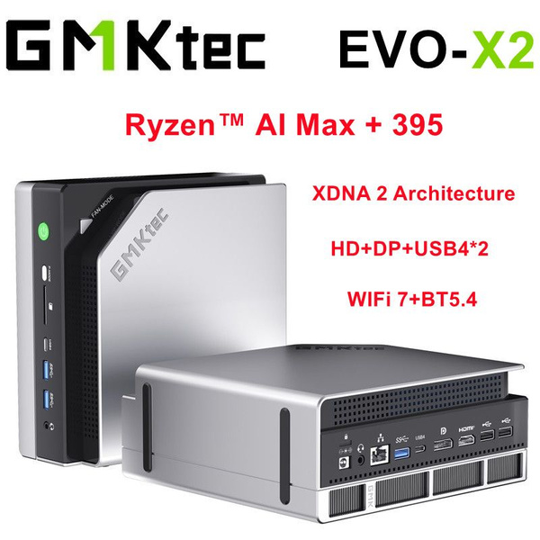 Мини-ПК GMKtec EVO-X2 AMD Ryzen Al Max+ 395 128 ГБ +2 ТБ PCIe 4.0 (AMD ...