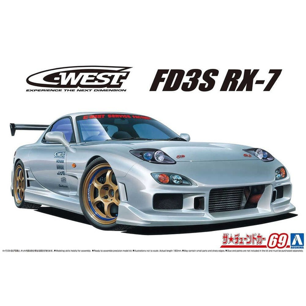 Сборная модель Машинка Aoshima-06302C 1/24 C-WEST Mazda FD3S RX-7 car ...