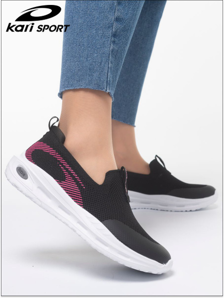 Слипоны Женский Kari Текстиль, Полиуретан Бег, Фитнес, размер 38 G Лето Без застёжки Перфорация ...