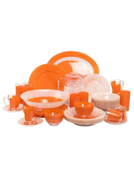 Набор посуды столовой Luminarc POPPY ORANGE 52 предмета сервиз на 6 персон купить на OZON по ...
