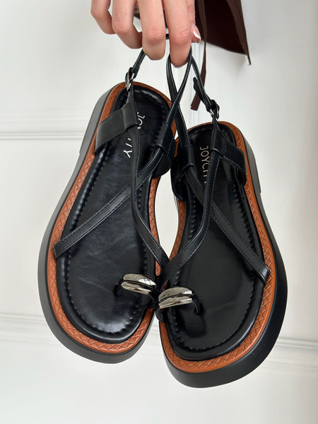 Босоножки Женский JOYCITY Танкетка Искусственная кожа, размер 40 F Лето Россия Пряжка Пряжки ...