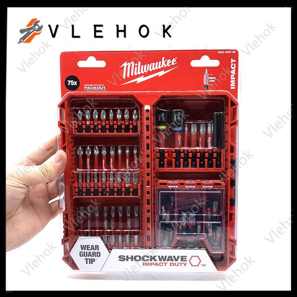 Milwaukee 4932492008 Набор ударных долот из 75 шестигранных отверток с ...