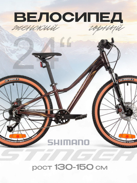 Велосипед STINGER 24" LAGUNA JR фиолетовый, алюминий, размер JR купить c доставкой на OZON по ...