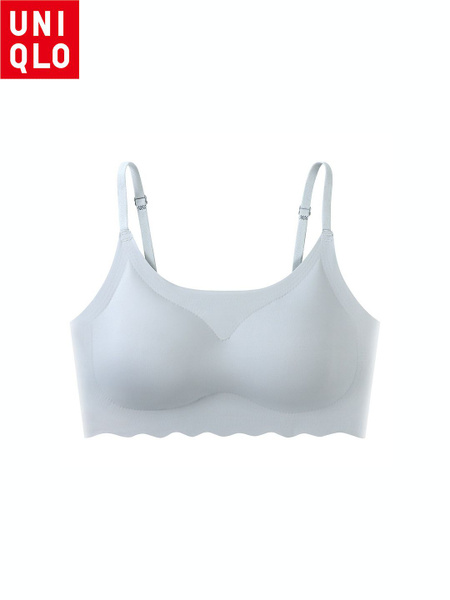 Бюстгальтер Женский Uniqlo бесшовный, размер 75A, 75B баклажановый Поролон Спортивный Китай ...