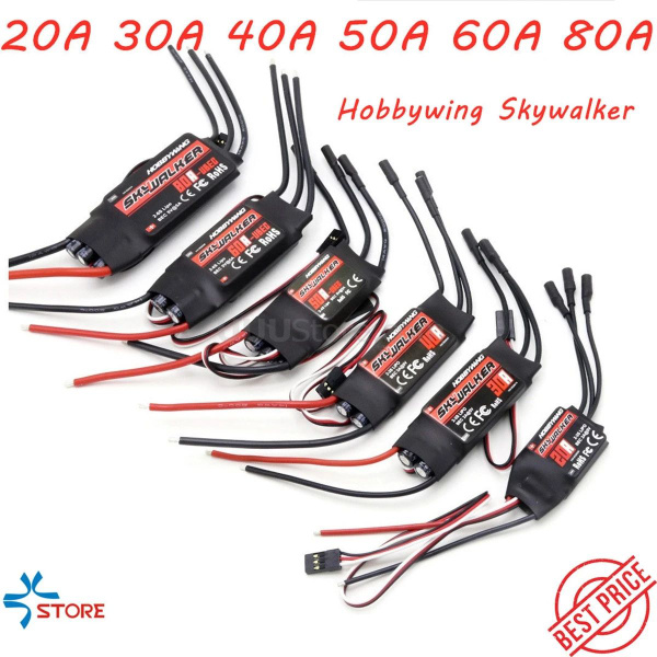 Hobbywing SkyWalker 15A 20A 40A 50A 60A 80A Бесщеточный регулятор ESC ...
