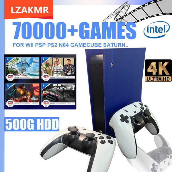 Win11 Игровая консоль G11 70000+Классические игры 500G HDD 4K HD Для WII PSP PS2 XBOX SATURN ...