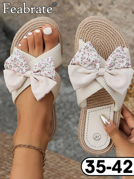 Шлепанцы Женский Feabrate, размер 38 Софт Круглый нос, Маломерит T (узкая) Без застёжки ...