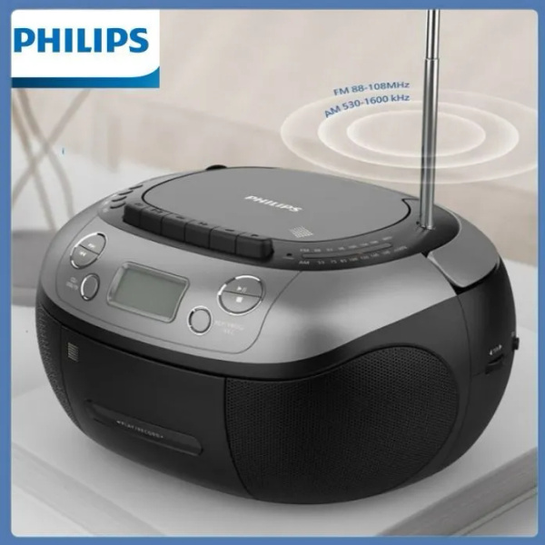 Philips AZ5368 Портативный CD-плеер Магнитофон Запись FM купить на OZON ...