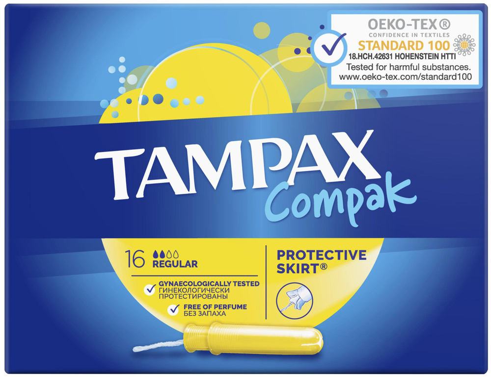 Тампоны с аппликатором Tampax Compak Regular, 16 шт - купить с ...
